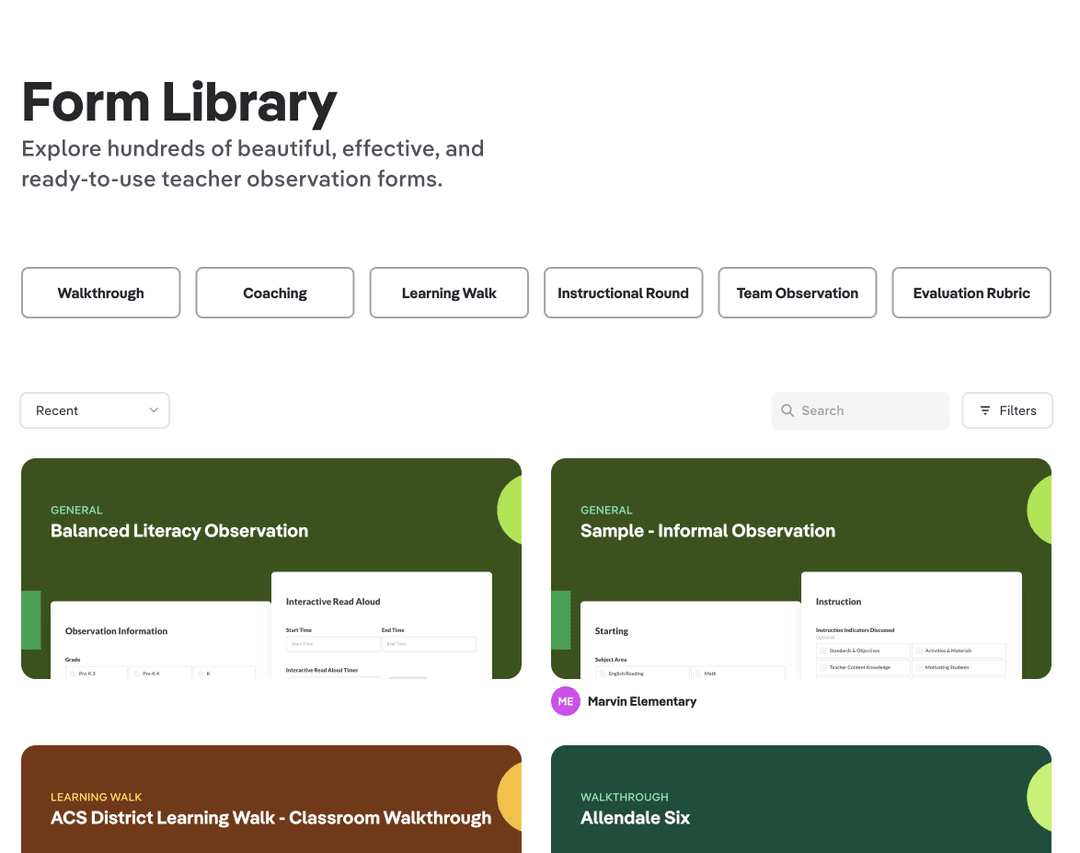 Classroom Walkthroughs | Classroom Mosaic