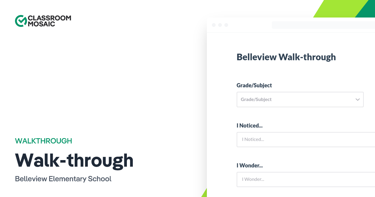 Walk-through | Teacher Observation Form