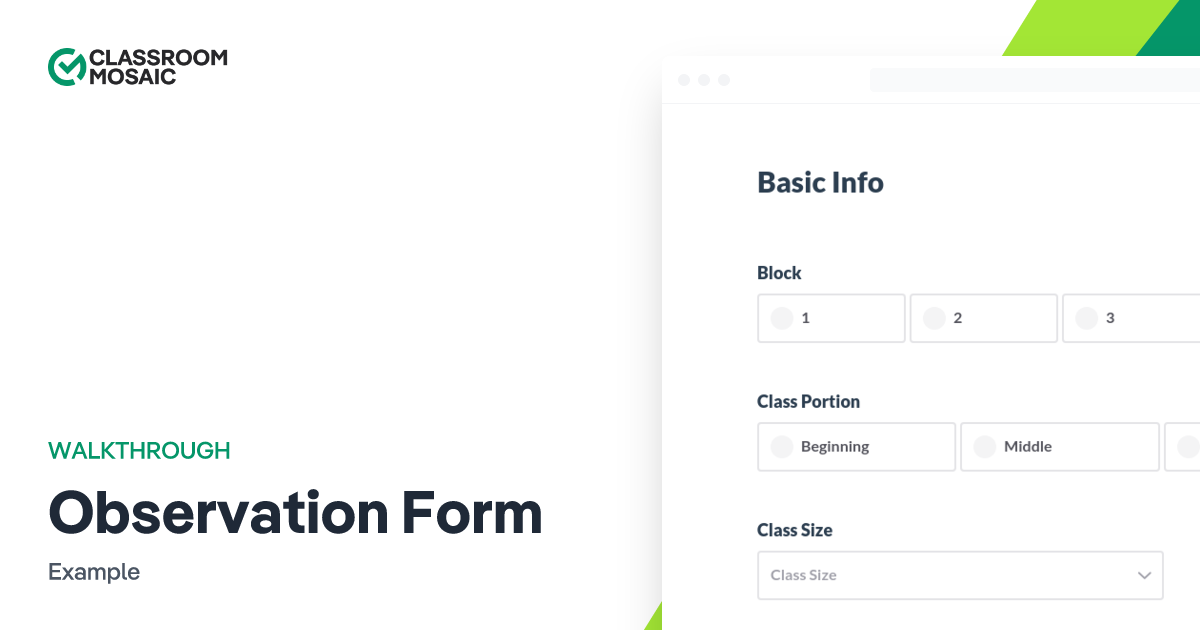 Observation Form | Teacher Observation Form