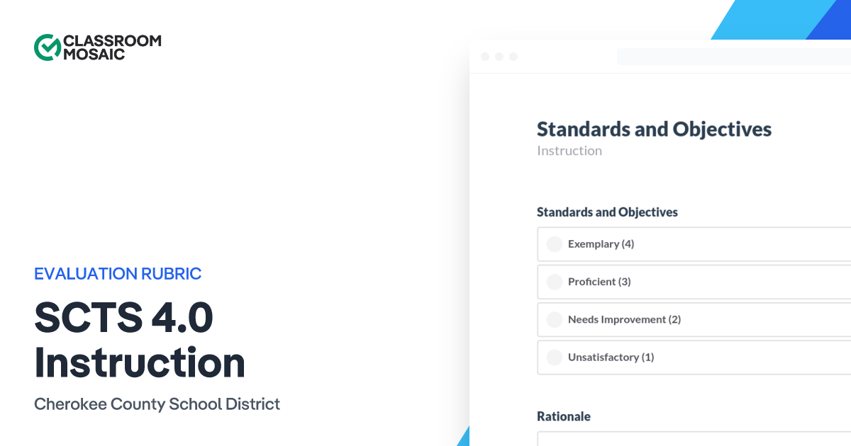 SCTS 4.0 Instruction | Teacher Observation Form