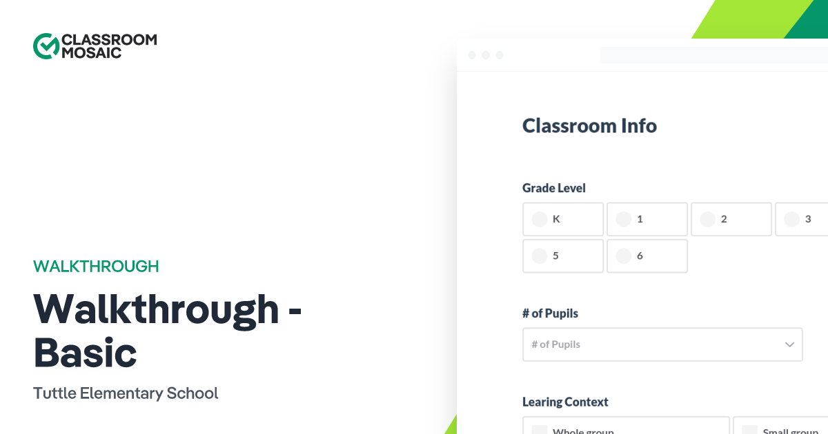 Walkthrough - Basic | Teacher Observation Form