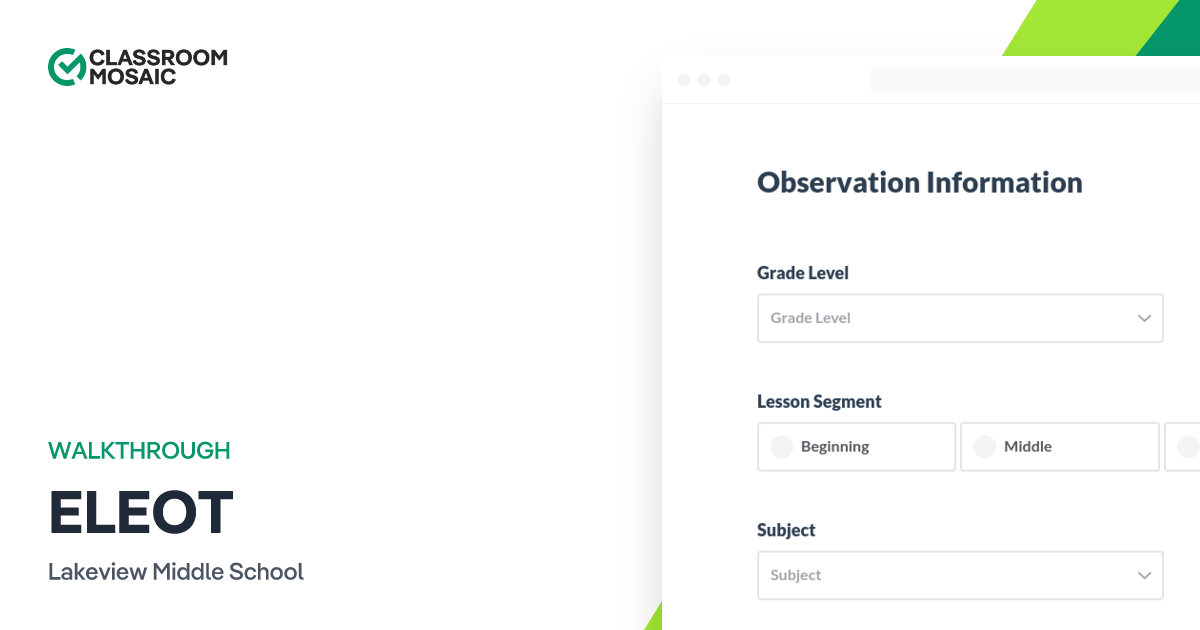 ELEOT | Teacher Observation Form
