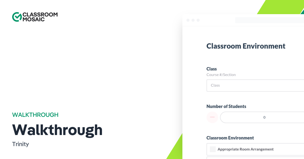 Walkthrough | Teacher Observation Form