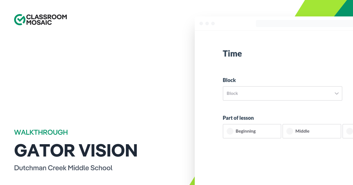 GATOR VISION | Teacher Observation Form