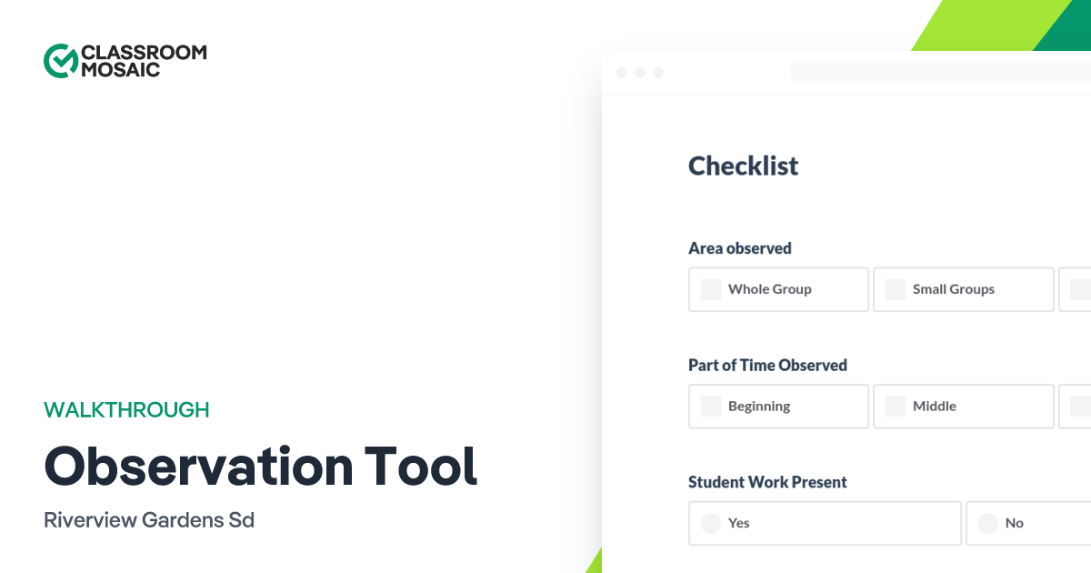 Observation Tool | Teacher Observation Form