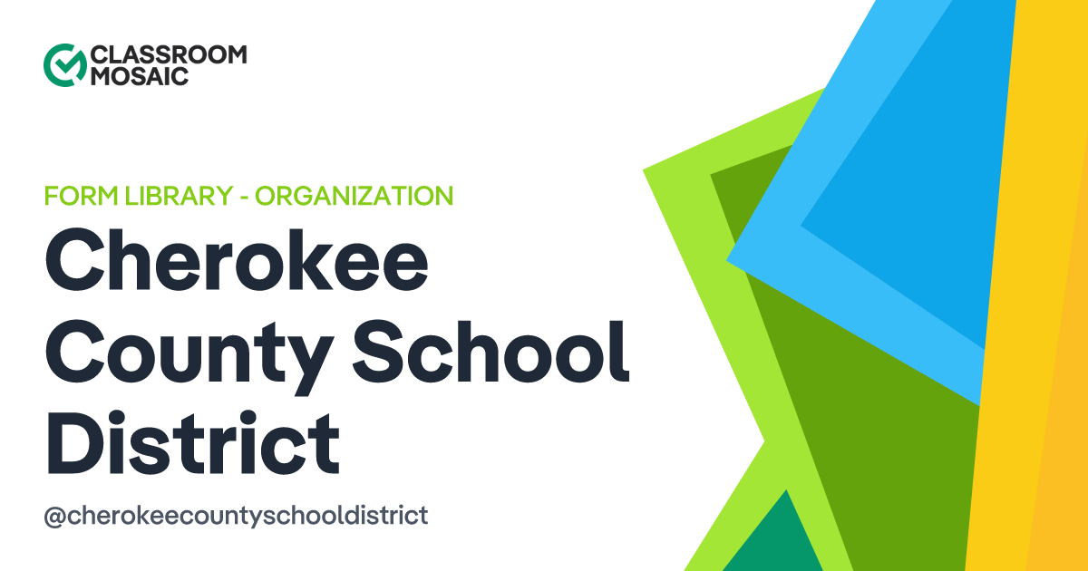 Cherokee County School District's Teacher Observation Forms