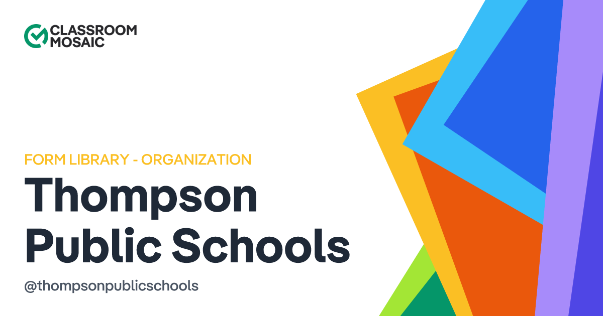 Thompson Public Schools's Teacher Observation Forms