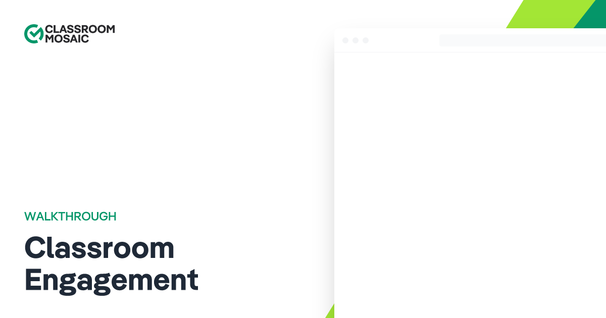 Classroom Engagement | Teacher Observation Form