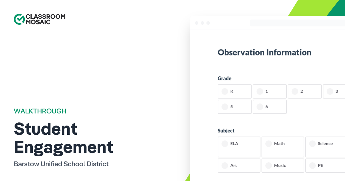 Student Engagement | Teacher Observation Form